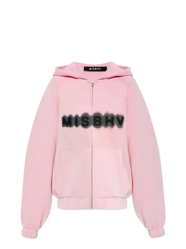 MISBHV Logo-print Cotton Hoodie - Pink