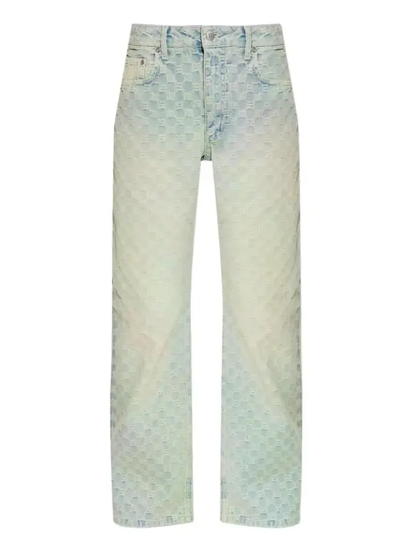 MISBHV Monogram-jacquard Jeans - Blue