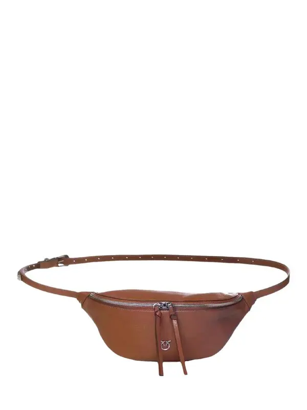 Pinko Logo-plaque Leather Belt Bag - Brown