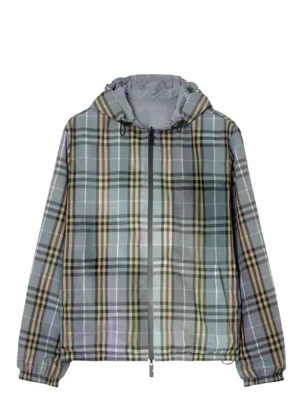 Burberry Reversible Check Hooded Jacket - Grey