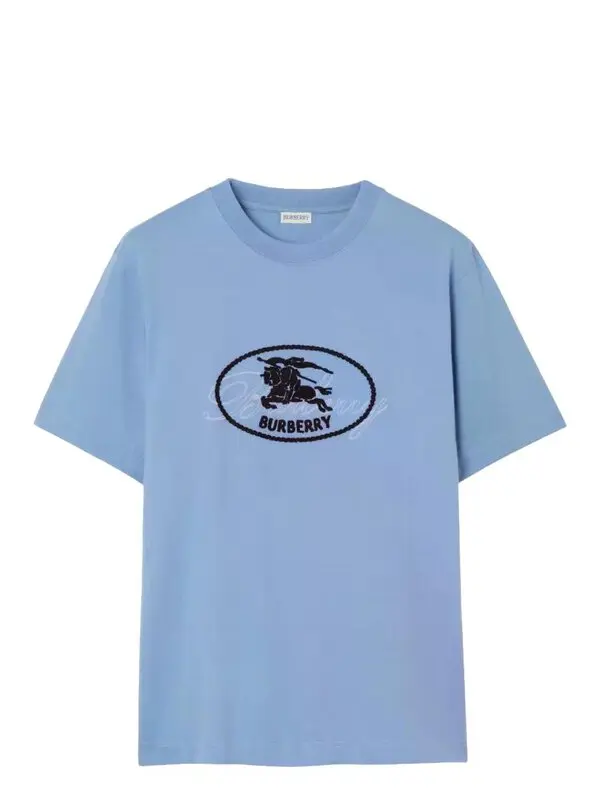 Burberry Knight Stamp Cotton T-shirt - Blue