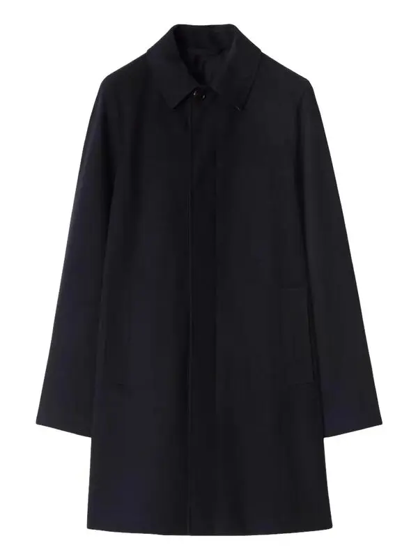 Burberry Mid-length Cashmere Car Coat - Blue