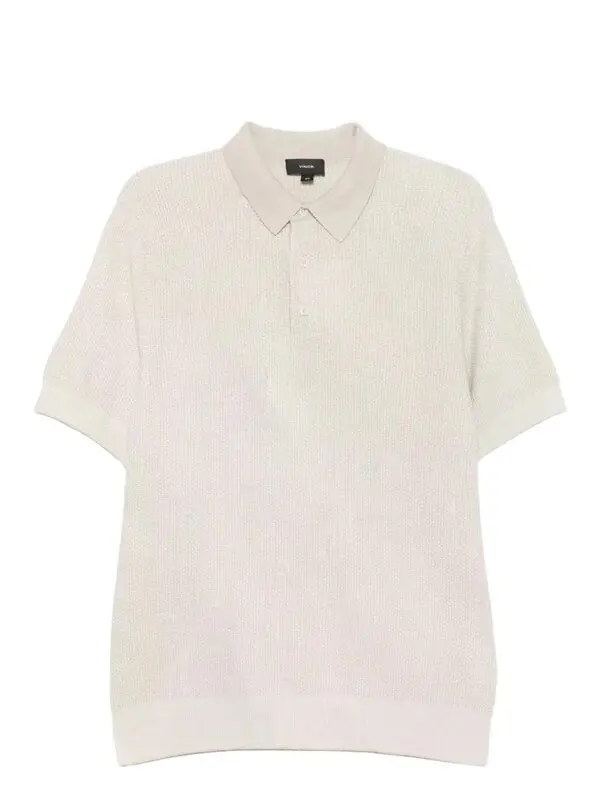Vince Short Sleeve Polo Shirt - Neutrals