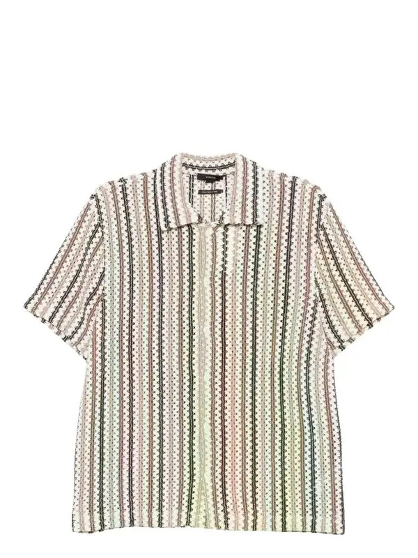 Vince Striped Short-sleeve Shirt - Neutrals