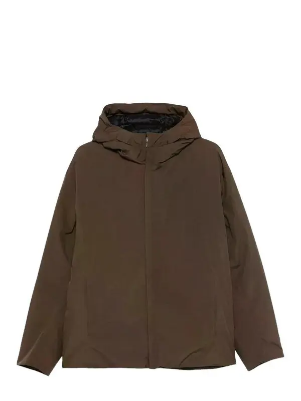 Herno Zip-up Hooded Jacket - Brown