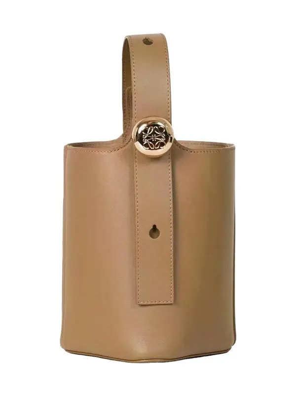 Loewe Mini Pebble Bucket Bag - Brown