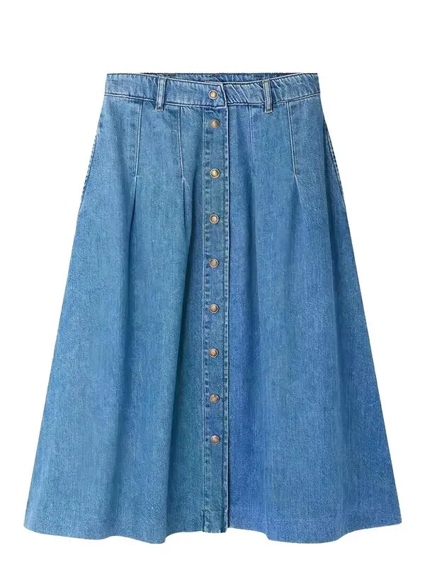 BONPOINT WOMEN Buttoned A-line Skirt - Blue
