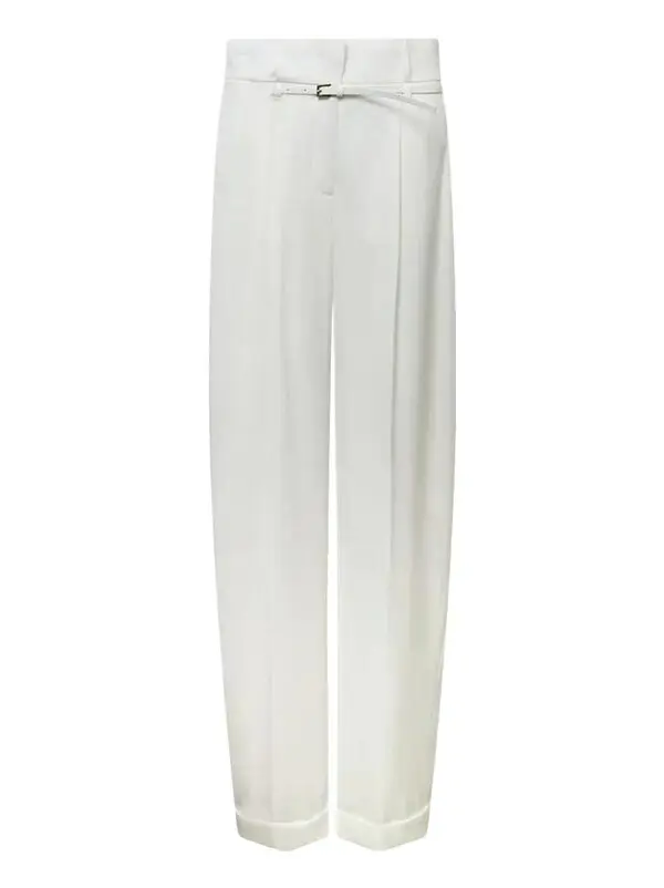 YCH Belted Cuffed Trousers - White