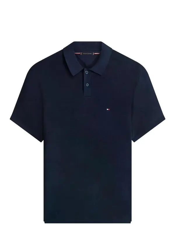 Tommy Hilfiger Logo Short-sleeve Polo Shirt - Blue