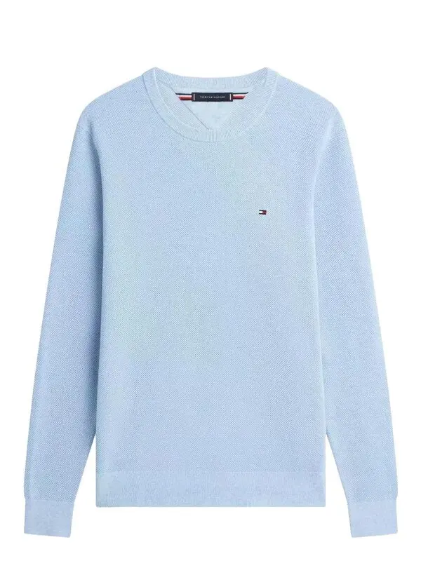 Tommy Hilfiger Logo Crew Neck Jumper - Blue