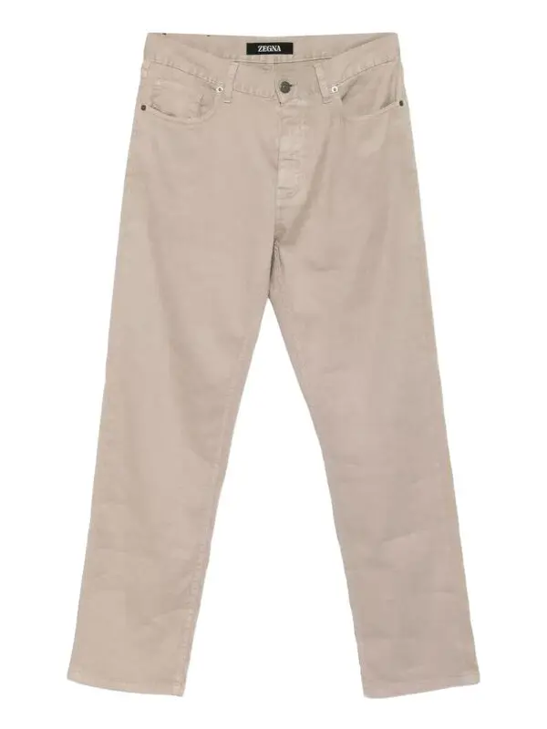 Zegna Belt-loop Trousers - Brown