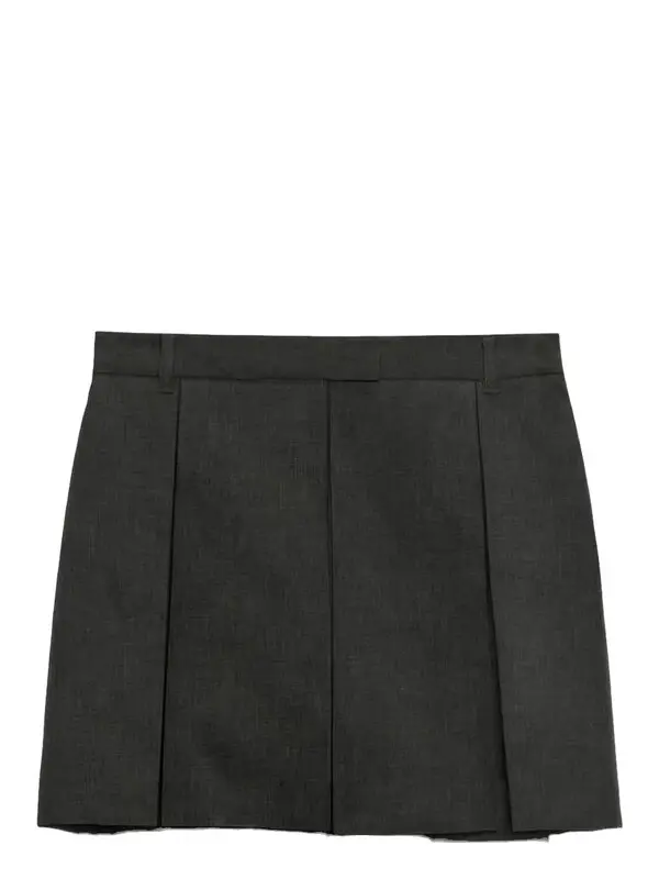 MSGM Pleated Mini A-line Skirt - Grey