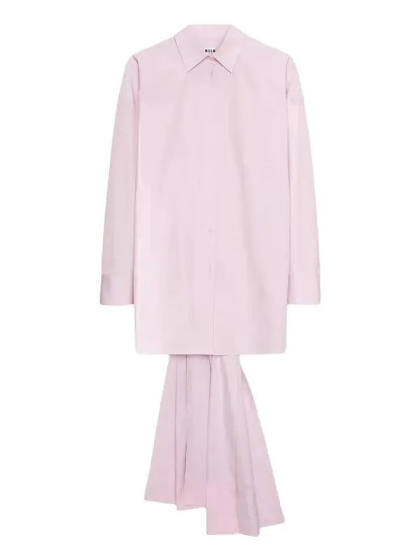 MSGM Asymmetric Shirt Dress - Pink