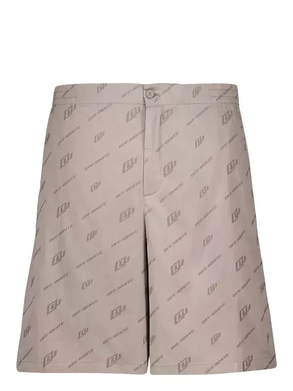 Off-White Jacquard Bowling Shorts - Brown