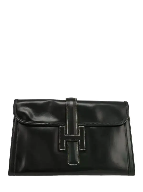 Hermès 1985 Jige Clutch - Black