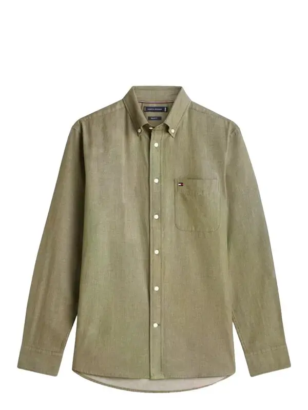 Tommy Hilfiger Button-up Long-sleeve Shirt - Green