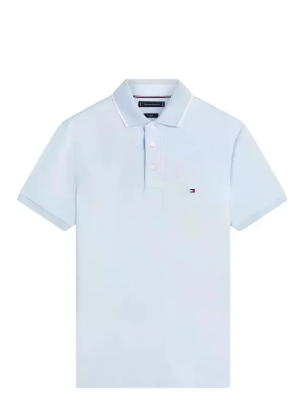 Tommy Hilfiger Stripe-collar Polo Shirt - Blue