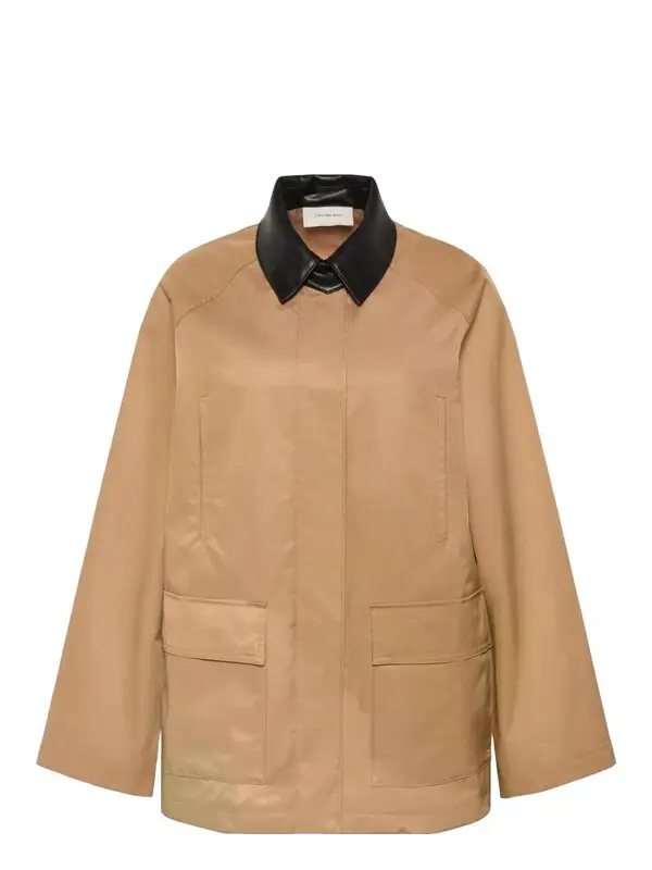 Calvin Klein Contrast-collar Zip-fastening Jacket - Neutrals