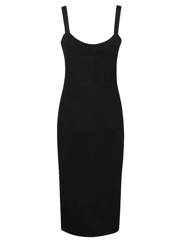 Patrizia Pepe Sleeveless Midi Dress - Black