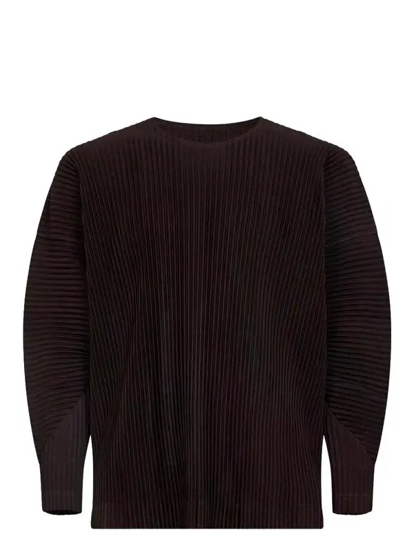 Issey Miyake Pleated Long-sleeve T-shirt - Brown