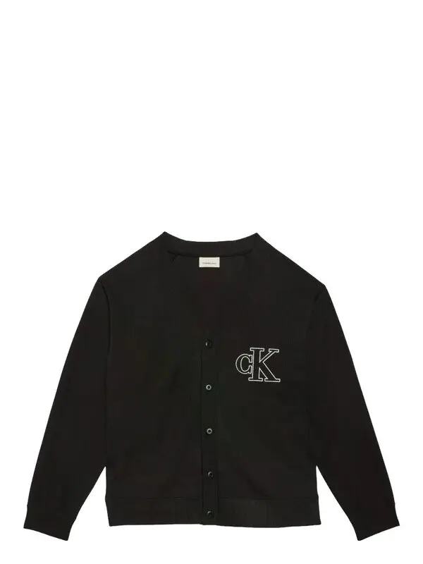 Calvin Klein Logo-appliqué Cardigan - Brown