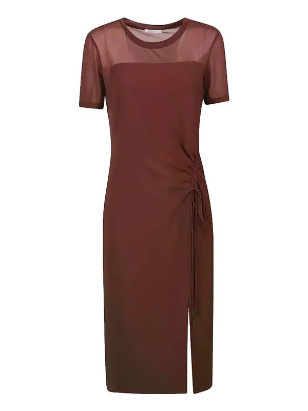 Patrizia Pepe T-shirt Midi Dress - Brown