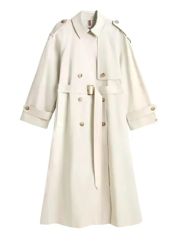 Tommy Hilfiger Belted Double-breasted Coat - Neutrals