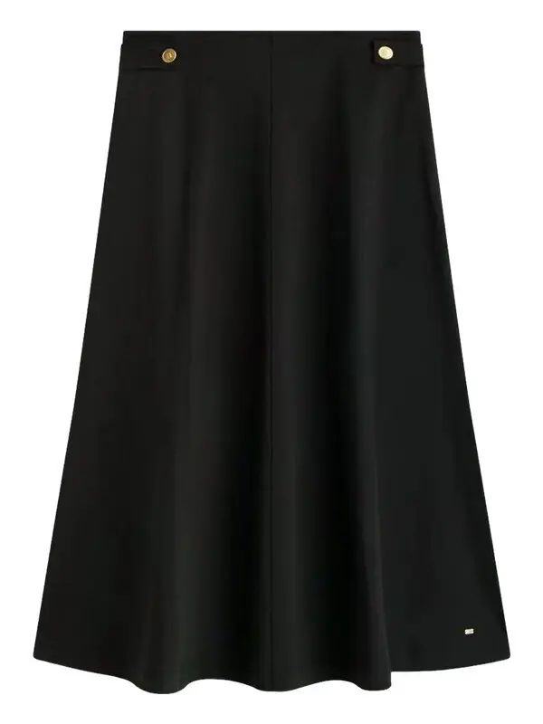 Tommy Hilfiger Button-detail Midi Skirt - Black