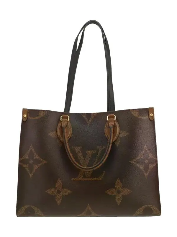 LOUIS VUITTON Onthego Monogram Medium Leather Bag - Brown