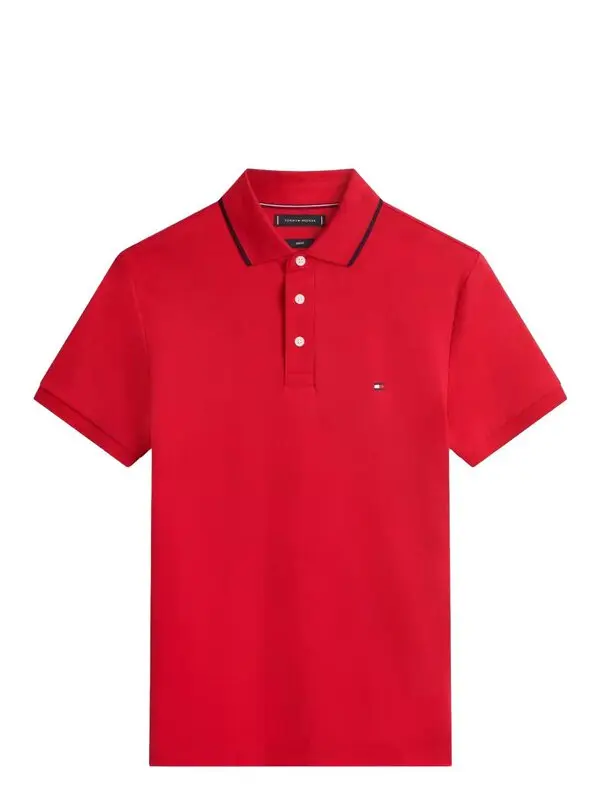 Tommy Hilfiger Tipped-collar Polo Shirt - Red