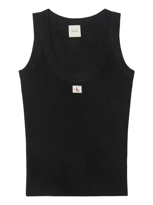 Calvin Klein Logo-detail Tank Top - Black