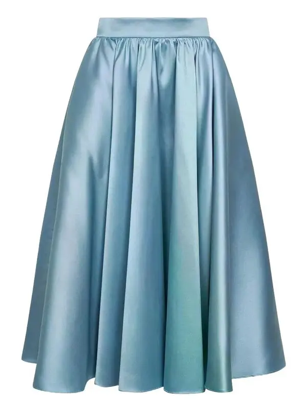 BLANCA VITA Gathered High-rise Skirt - Blue