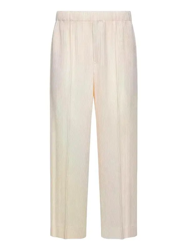Issey Miyake Elasticated Pleated Trousers - Neutrals