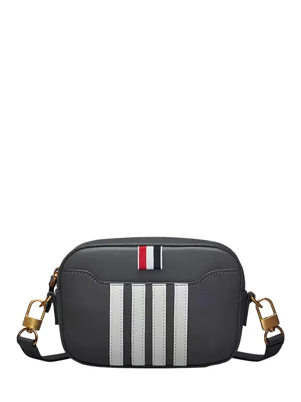 Thom Browne Stripe Satchel - Grey