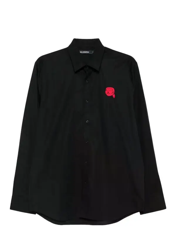Karl Lagerfeld Embroidered Shirt - Black