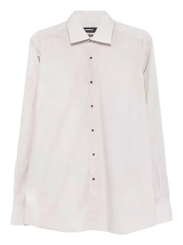 Karl Lagerfeld Modern Fit Button Shirt - Neutrals