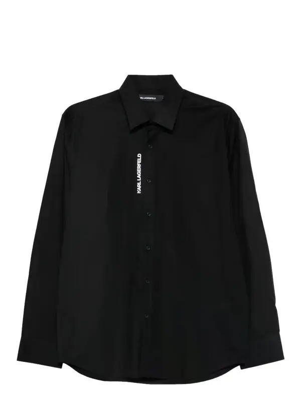 Karl Lagerfeld Logo Detail Shirt - Black