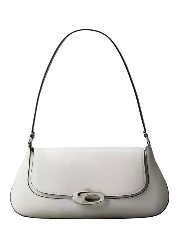 Calvin Klein Engraved-logo Shoulder Bag - White