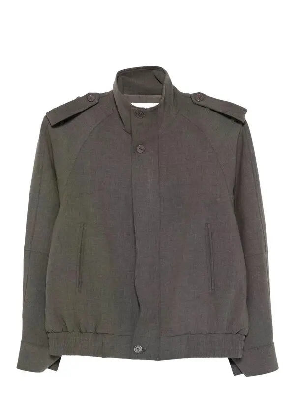 THE FRANKIE SHOP Kelly Buttoned Oversized Jacket - Grey