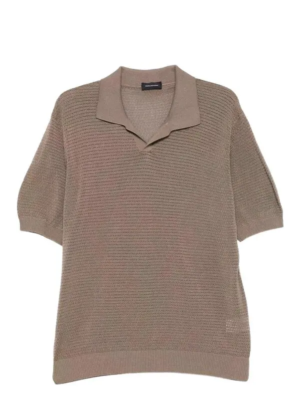 Tagliatore Finday Open-knit T-shirt - Brown