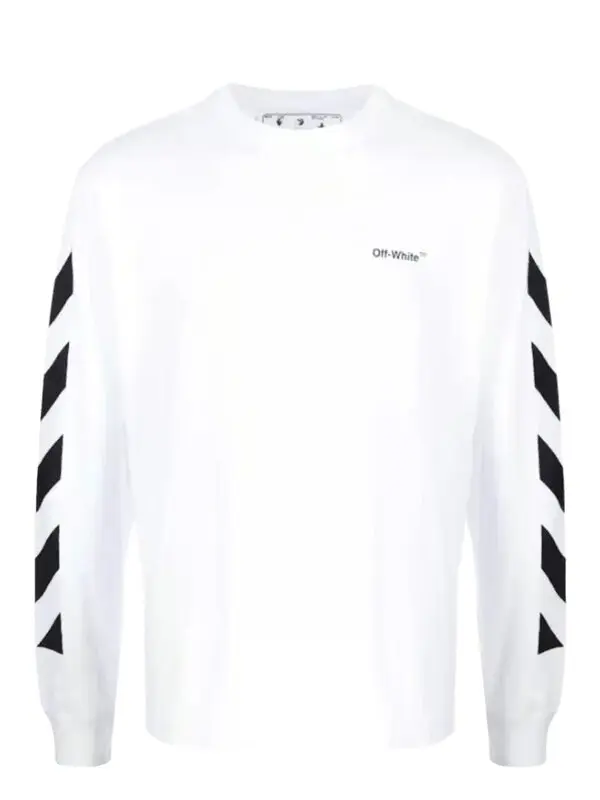 Off-White Diagonal Long-sleeve T-shirt - White