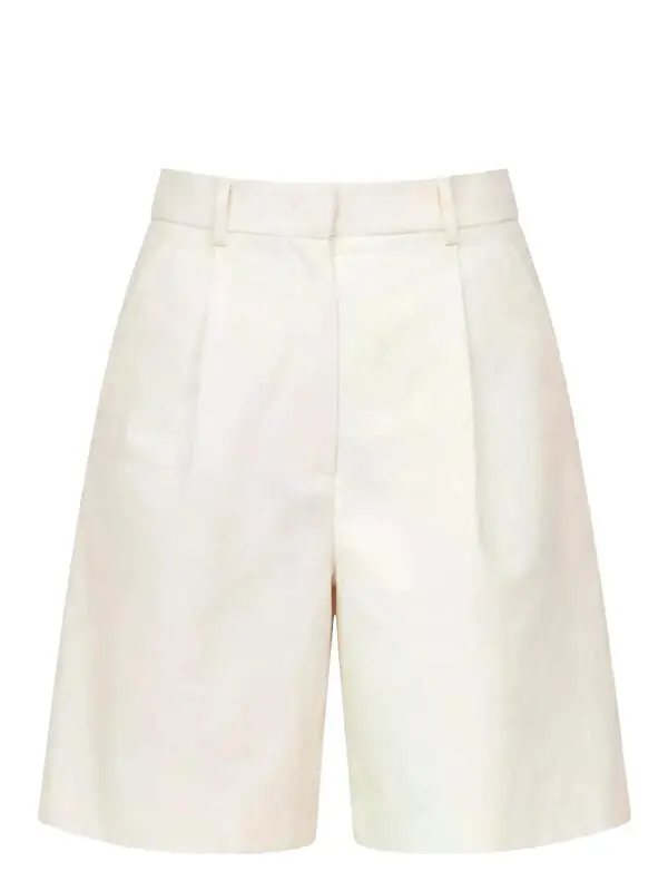 Max Mara Pleated Tailored Shorts - Neutrals