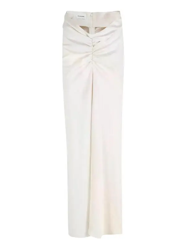 Andamane Iris Zip-fastening Maxi Skirt - White