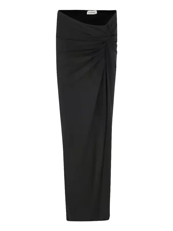 Andamane Zohra Twist-detail Maxi Skirt - Black