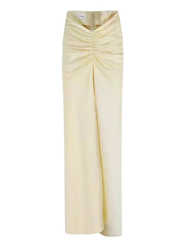 Andamane Iris Maxi Skirt With Ruched Detailing - Neutrals