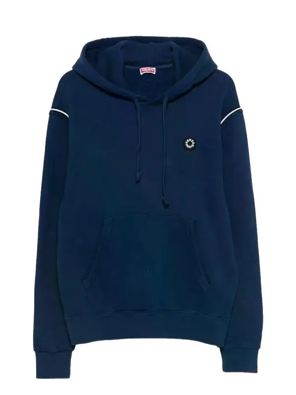 Kenzo Logo-appliqué Hoodie - Blue