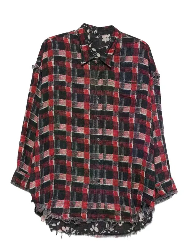 R13 Checked Reversible Shirt - Red