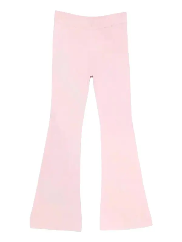 Eric Bompard Ribbed Flared Trousers - Pink