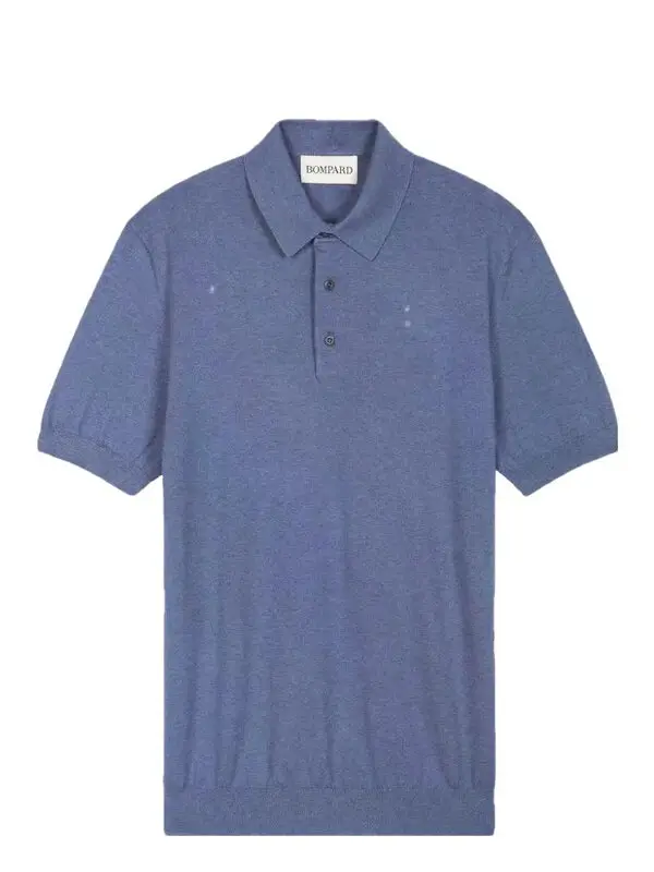 Eric Bompard Knitted Polo Shirt - Blue