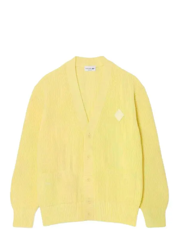 Lacoste V-neck Cardigan - Yellow